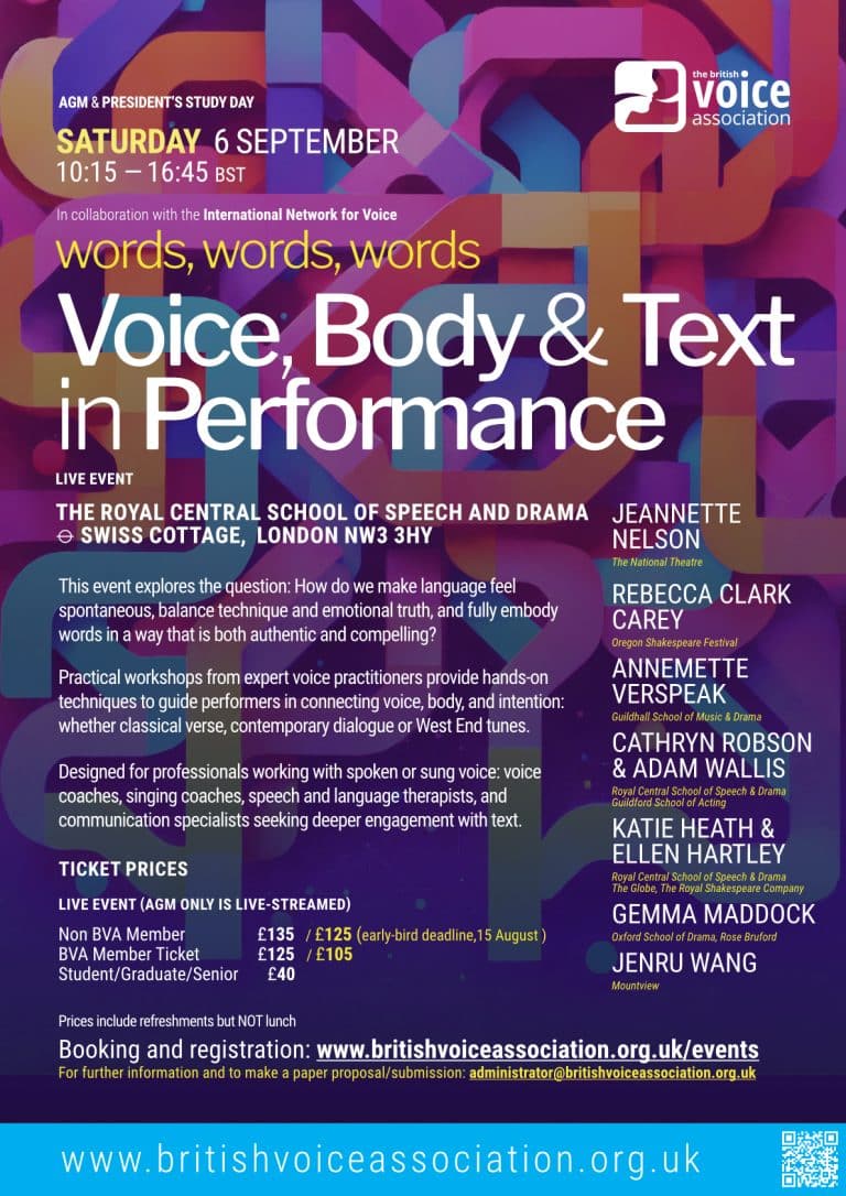 Words, Words, Words: Voice, body and text in performance - The British ...