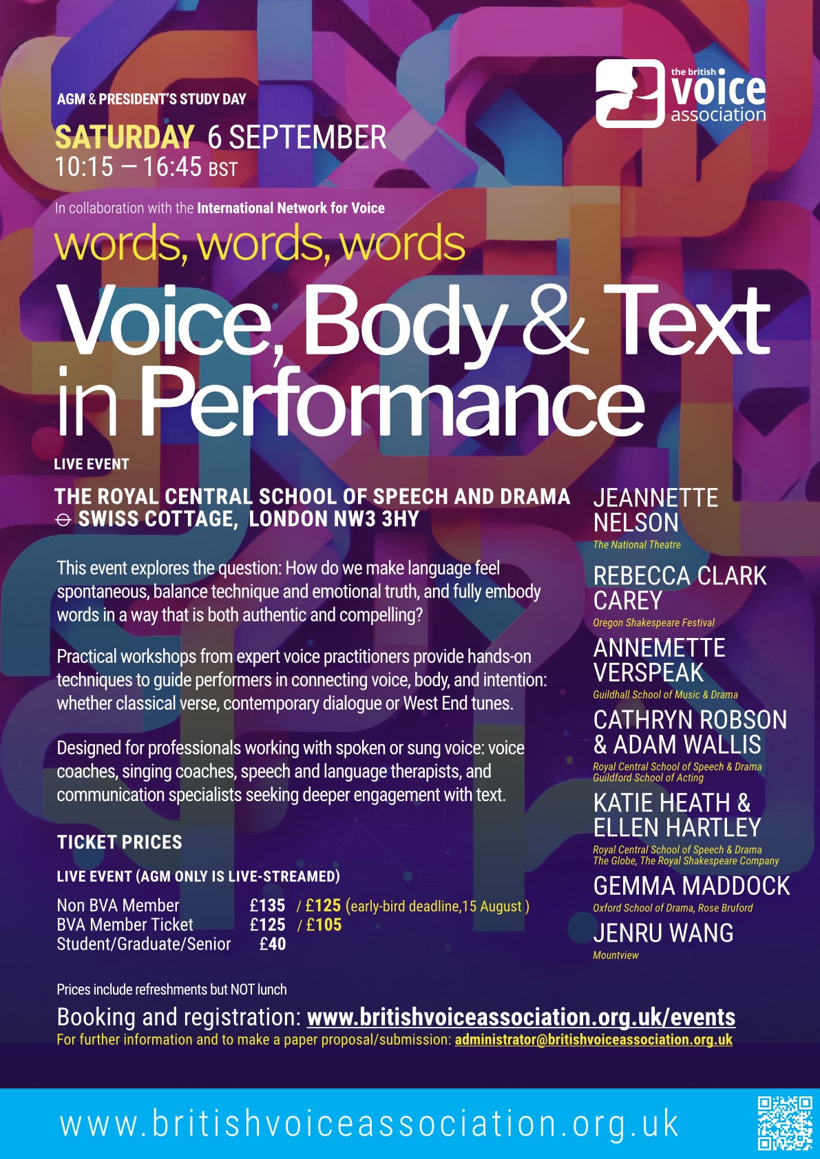 Words, Words, Words: Voice, body and text in performance - The British ...